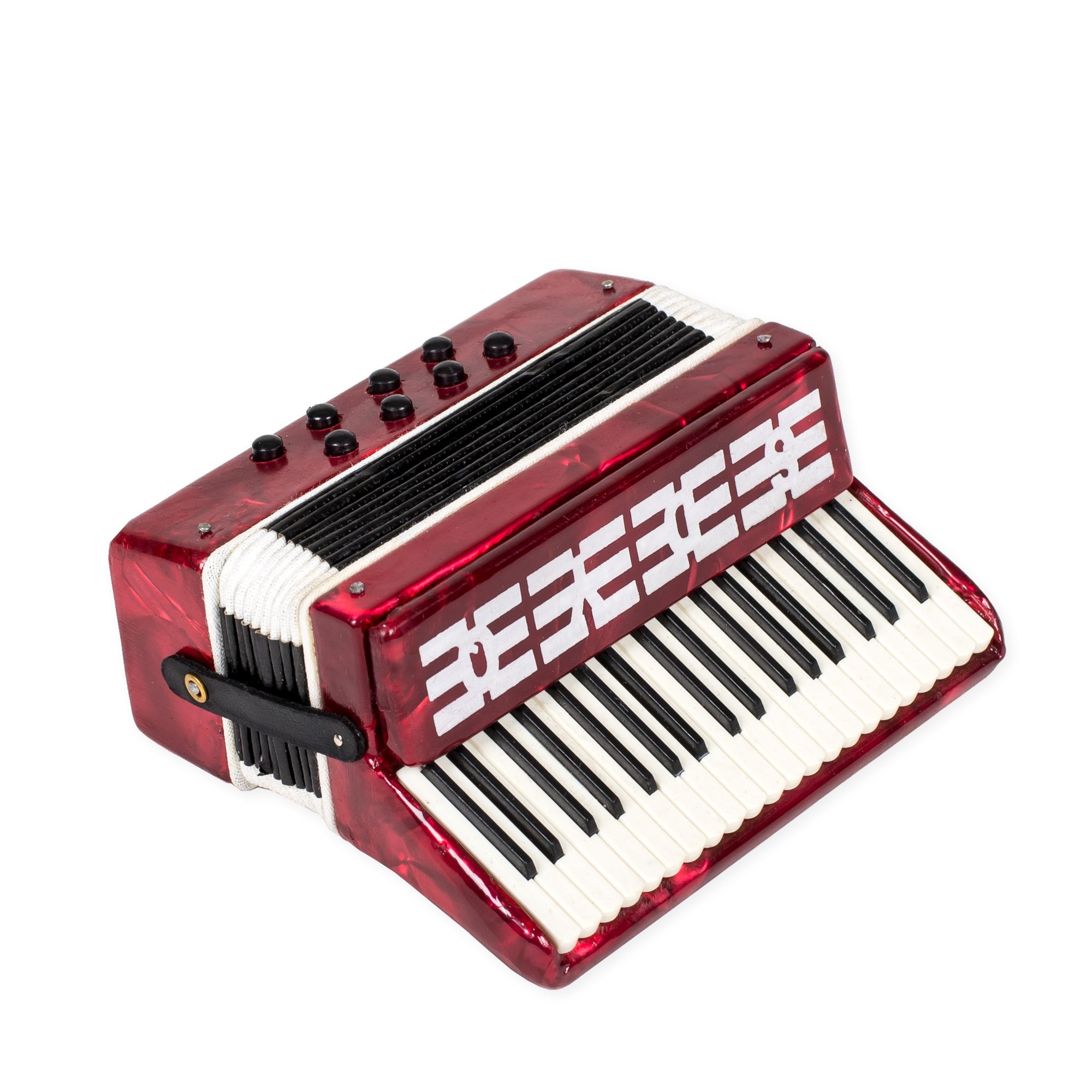 Broadway Gift Accordion Miniature Replica Burgundy 3 x 3.5 Resin Stone Tabletop Figurine