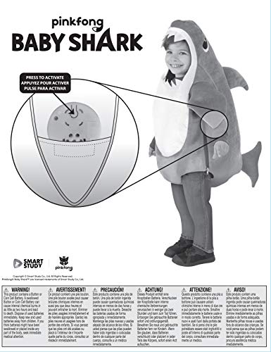 Rubies Toddler Baby Shark Costume for Themed Parties and Halloween, Multi, Toddler US