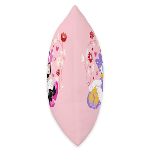 Disney Minnie and Daisy BFF Heart Pink Throw Pillow, 18x18, Multicolor