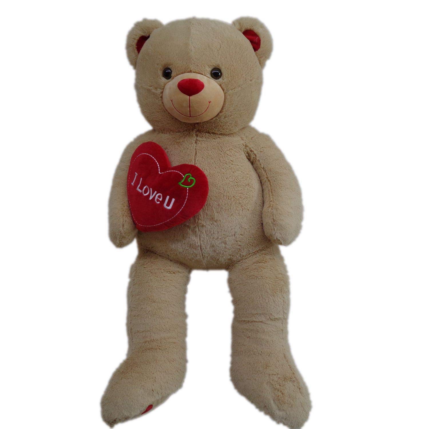 Pioupiou Jumbo 48" Plush Teddy Bear with I Love You Heart (Birthdays, Holidays, Engagements, Mother's Day, Sweetest Day)