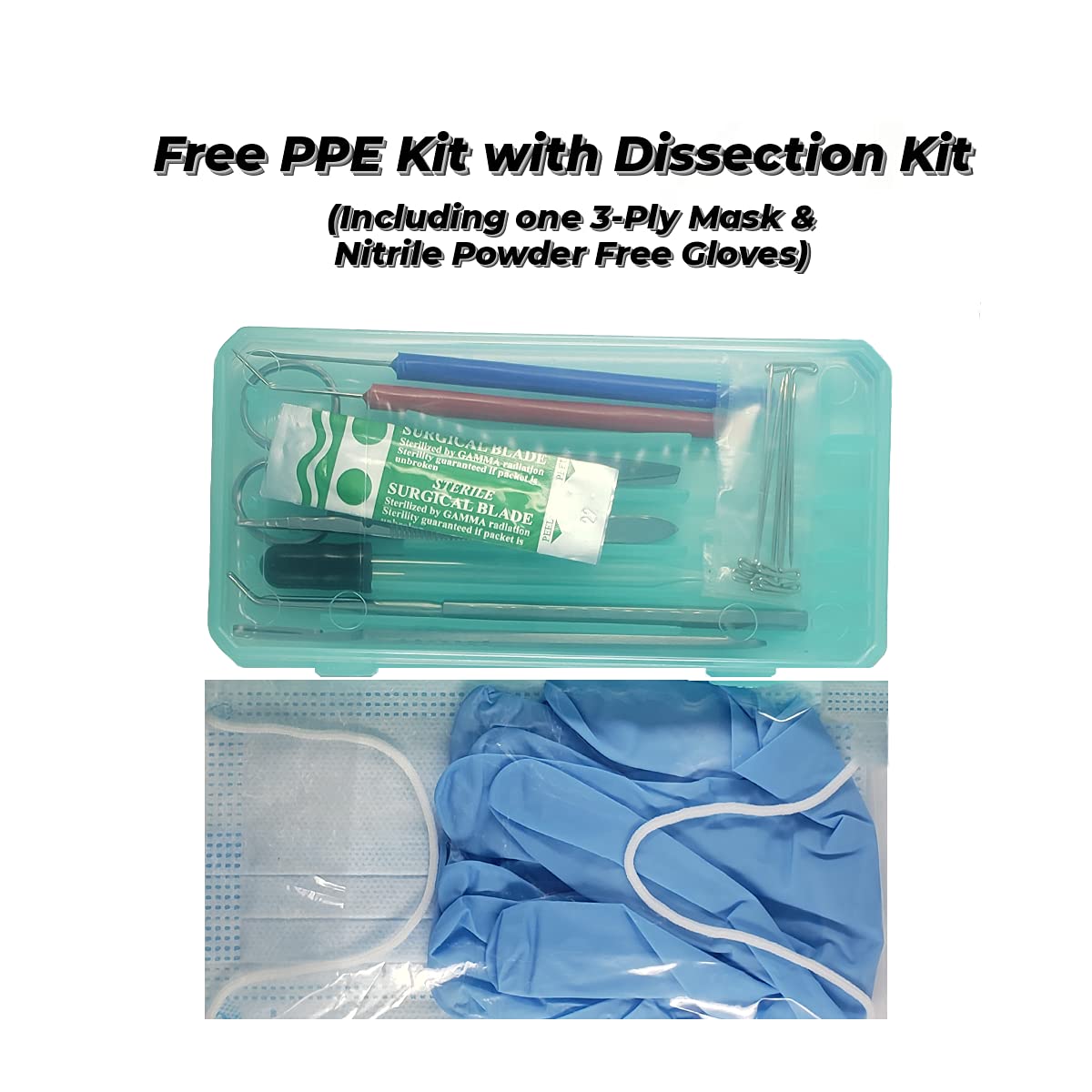 DR Instruments Precision Plus Dissection Kit - 24-Piece Biology Kit - 9 Stainless Steel Instruments - Extra Blades & T-Pins - Biology Students & Faculty β Assorted Color Cases