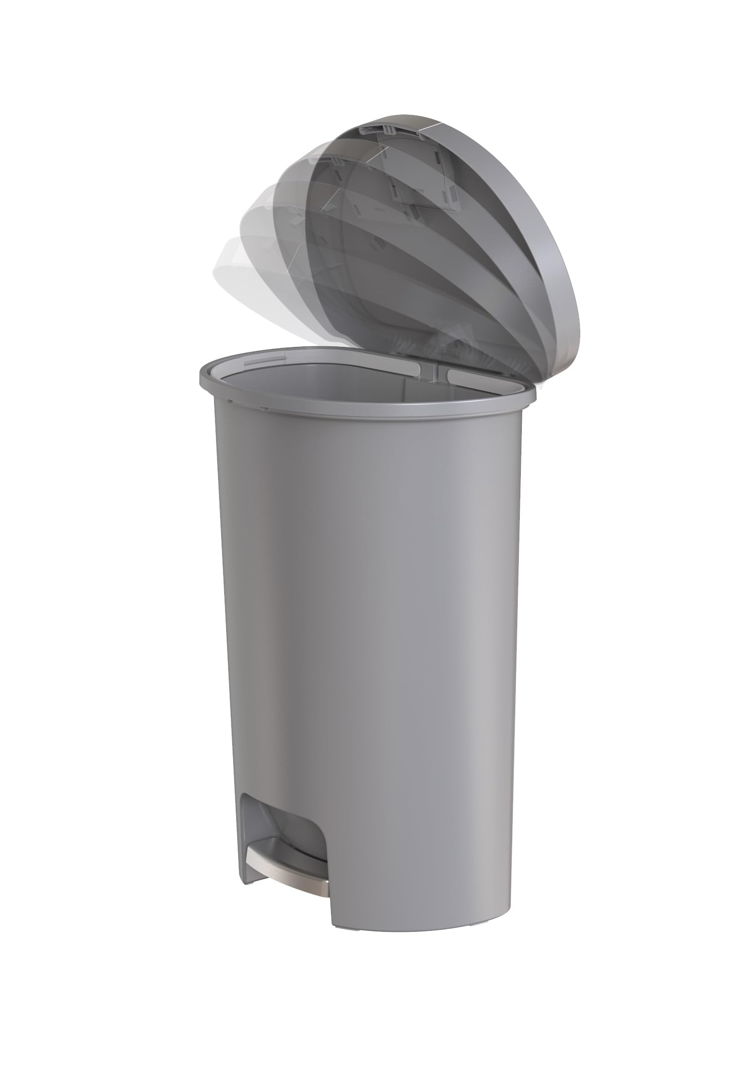 Curver Infinity 43.9 Liter / 13 Gallon Plastic Kitchen Trash Can with Foot Pedal and Locking Lid - Perfect for Household Use Indoor for Garbage Disposal or Recycling, Black