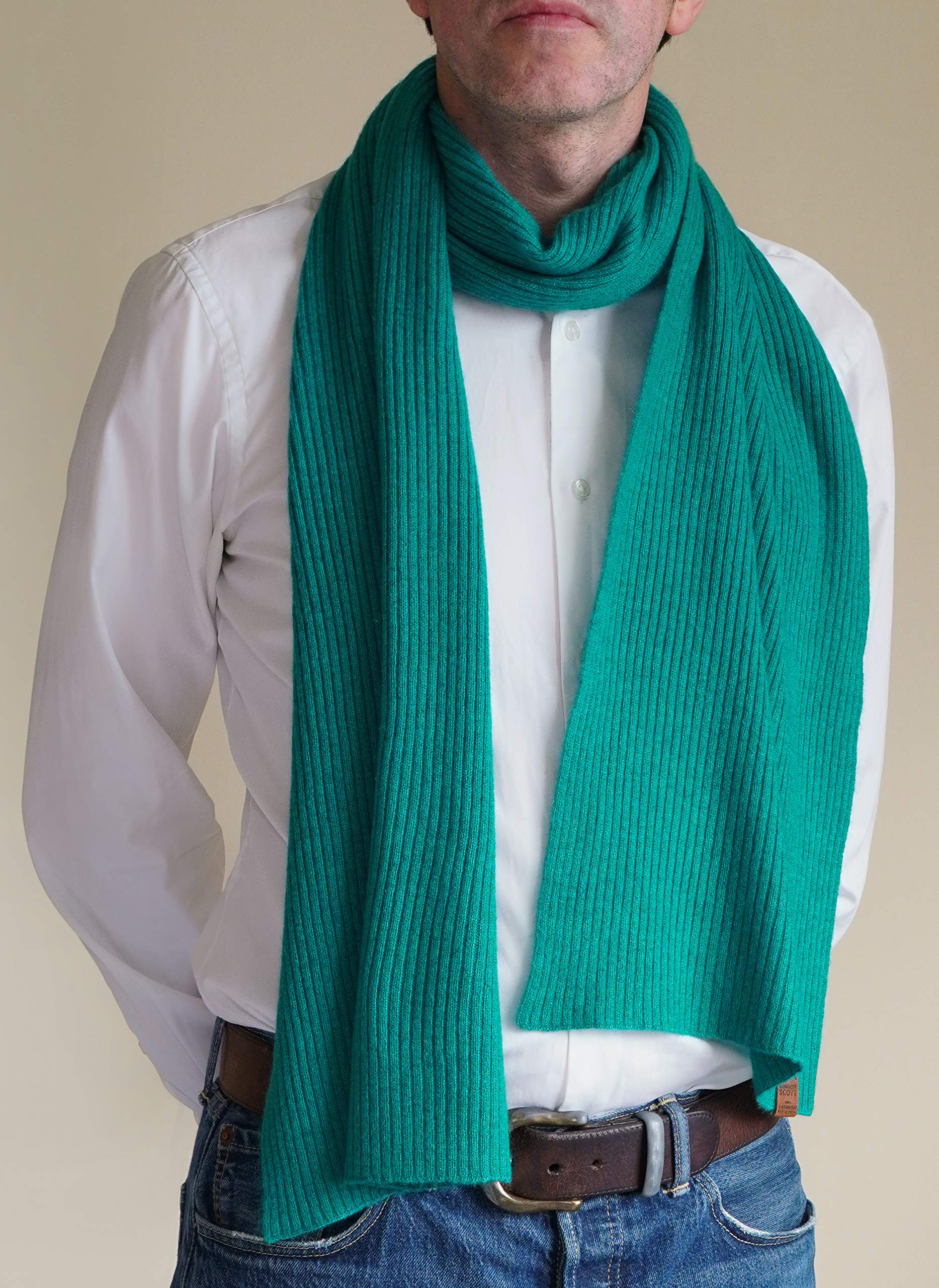 Borges & Scott Pure Cashmere Scarf - 100% Cashmere - Made in Nepal - Teal