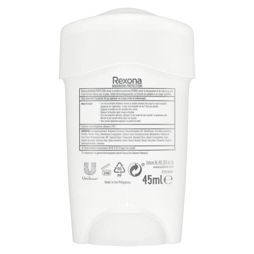 Rexona Maximum Protection Deodorant Cream Confidence Anti-Transpirant - 3x Stronger Against Stress 96h, 45 ml