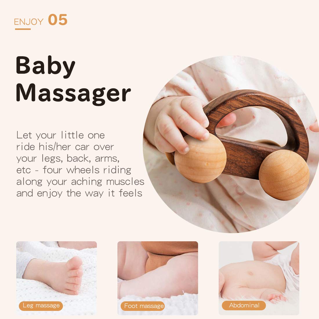 let's make Organic Baby Push Car Wooden Toys 2pc Wood Car and Fine Movement Development and Infant Grasping Montessori Toys