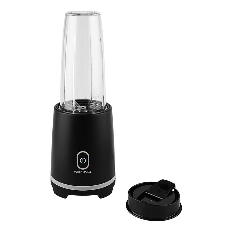 CWCJHD Black Single-Serve Blender with 1 Travel Lid, 16 oz, New Black