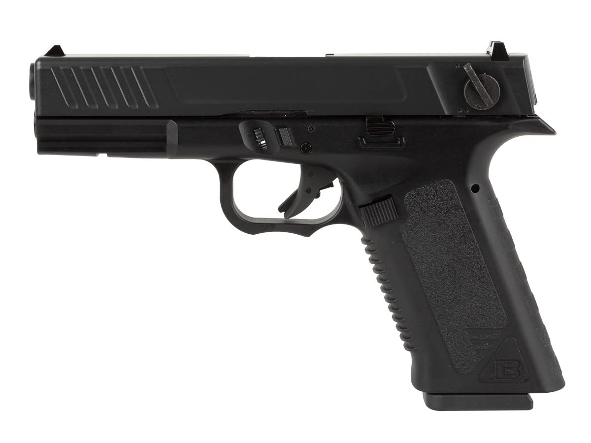 Barra Airguns 009 Full Auto BB Gun Pistol, CO2 Blowback Select Fire Air Pistols, BB Guns for Kids & Adults, 18-Round Drop-Free Magazine, 325 FPS, 177 Caliber BBS