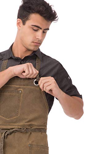Chef Works Unisex Dorset Bib Apron, Golden Brown, One Size