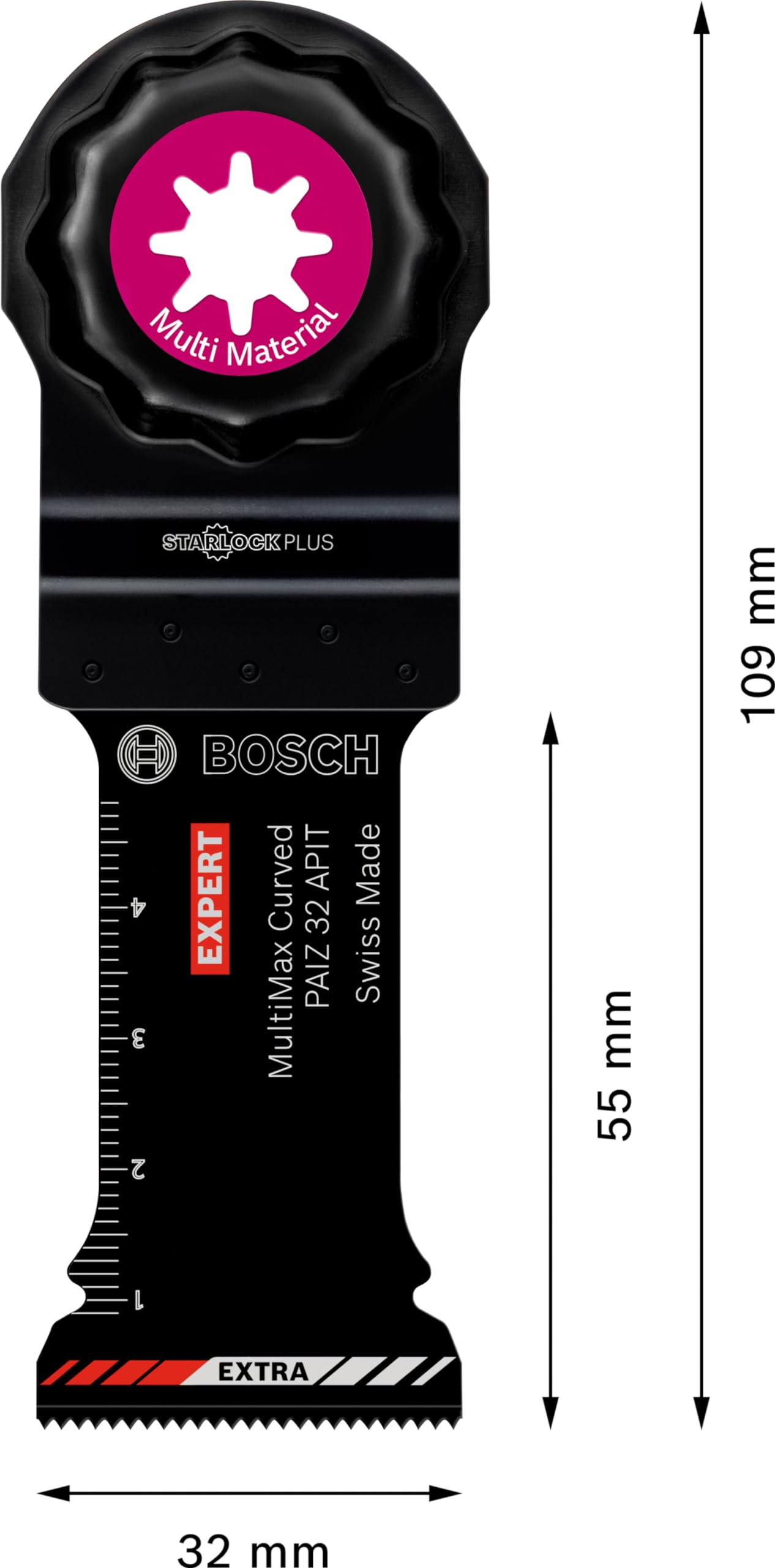 Bosch Professional 1x Expert MultiMax PAIZ 32 APIT Multitool Blade (for Stainless Steel Sheets, Width 32 mm, Accessories Multitool)