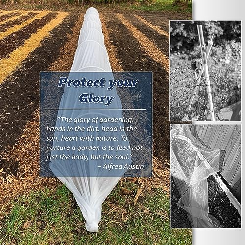 LANEVAN Greenhouse Hoops for 2-4ft Wide Raised Beds, 6.56ft Long Super Bendable Fiberglass Garden Hoops, Weather Resistant Grow Tunnel Support Hoops Frame for Plant Row Cover, 6 Pcs