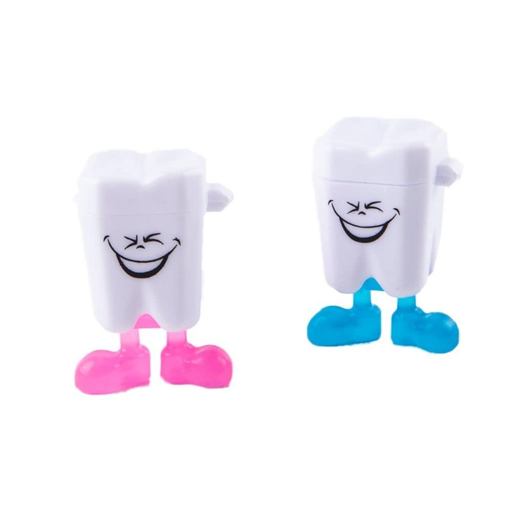 CHDHALTD 5Pcs Baby Tooth Box, Cute Cartoon Kids Teeth Organizer, Plastic Milk Teeth Storage Box Save Collect Case for First Tooth Mini Gift