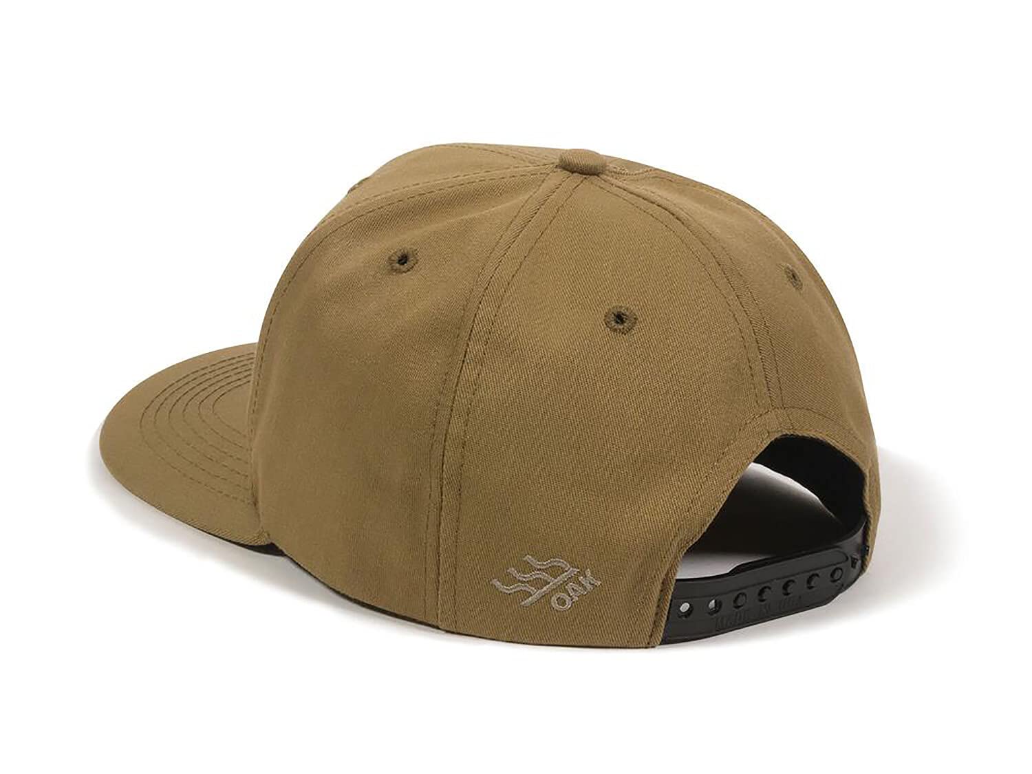 Bull Embroidered USA Logo Hat - Adjustable Baseball Cap w/Plastic Snapback Closure Tan