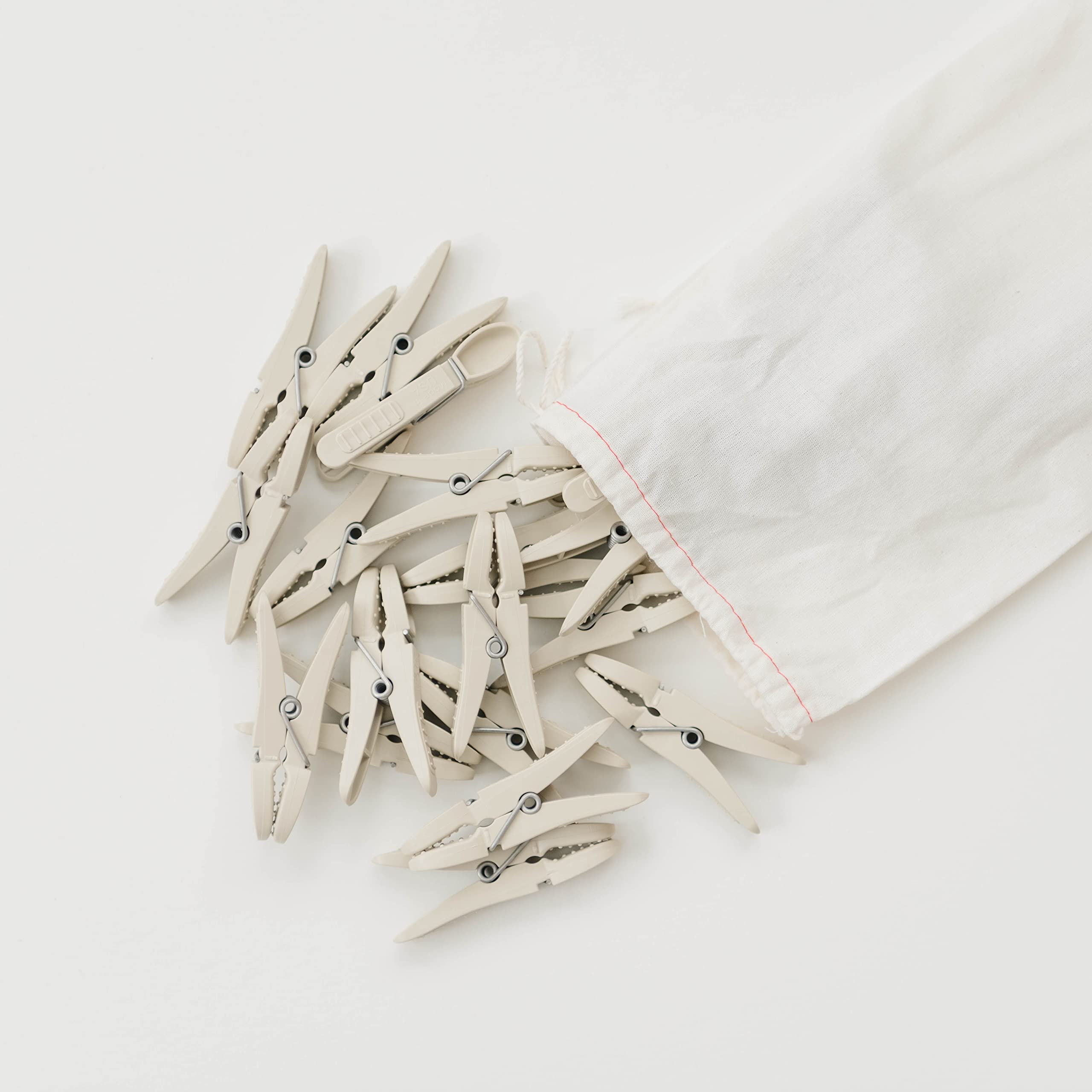 GREENLEAF CLASSICS Super Tough Clothespins. Heavy Duty and Durable. Great for Hanging up Laundry, or Multipurpose Around The House. (Tan) Set of 24