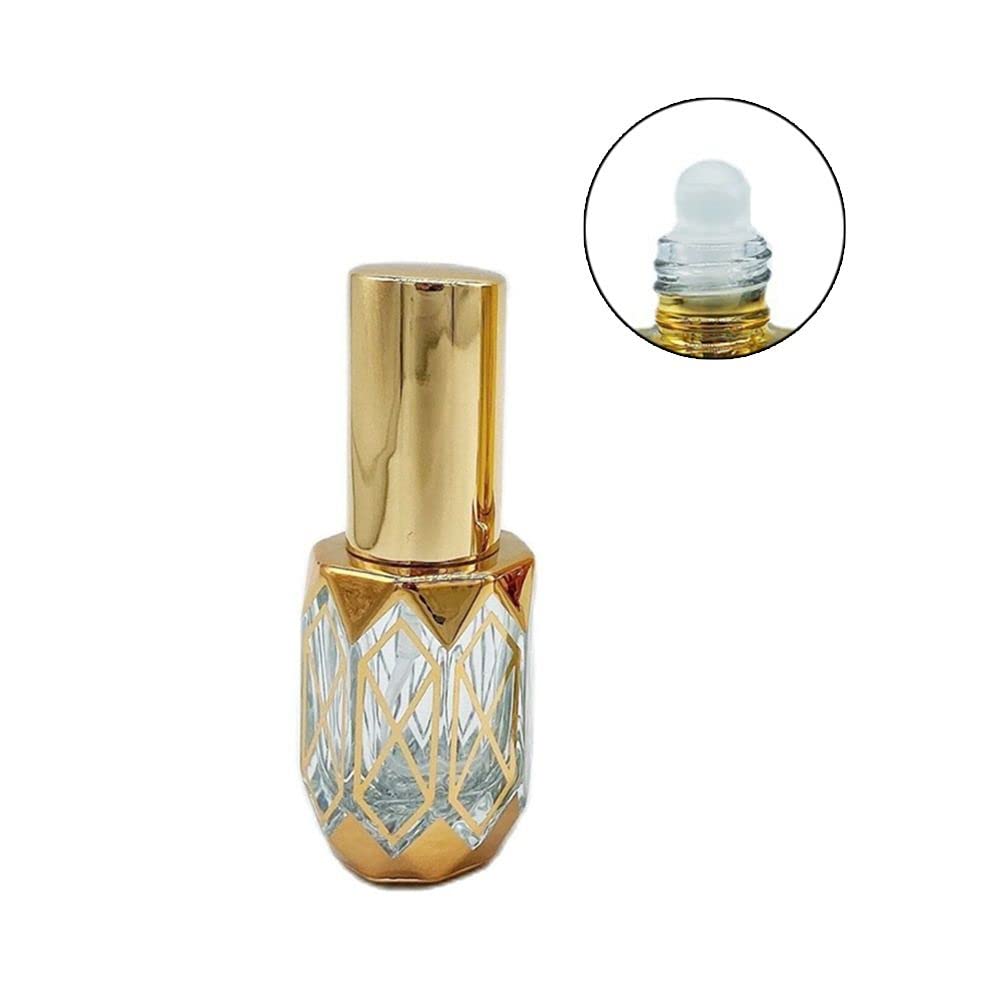 CHDHALTD 6ml Essential Oil Spray Bottles, Portable Glass Perfume Bottle Atomizer for Travel Sample Empty Containers(A Roll-on Bottle)