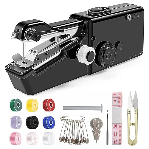 Handheld Sewing Machine,Mini Sewing Machine for Beginners and Adults Quick Stitching,Portable Sewing Machine with Sewing Supplies Suitable for Home,Travel,DIY