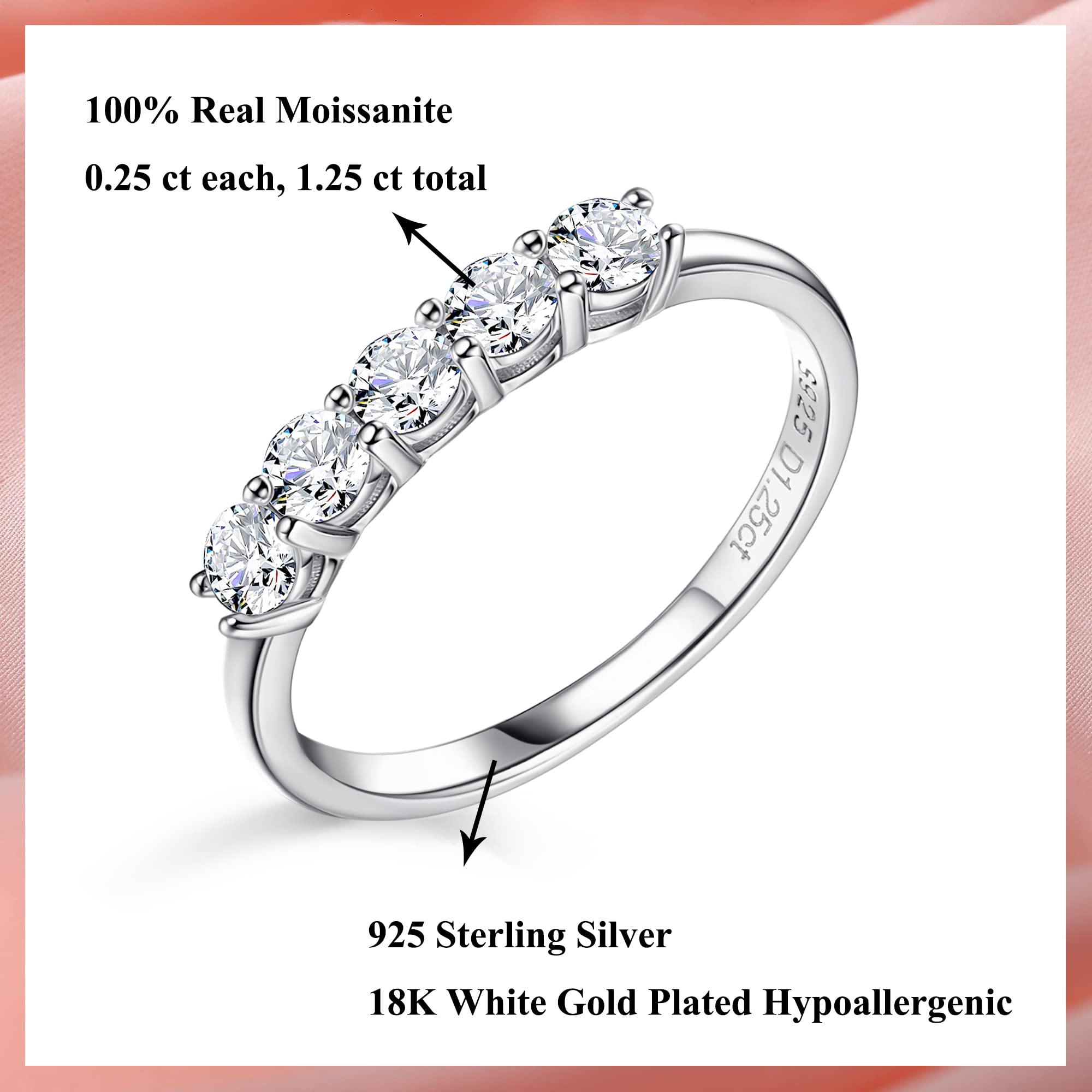 Blahanna Moissanite Wedding Band, 1.25 ct 9