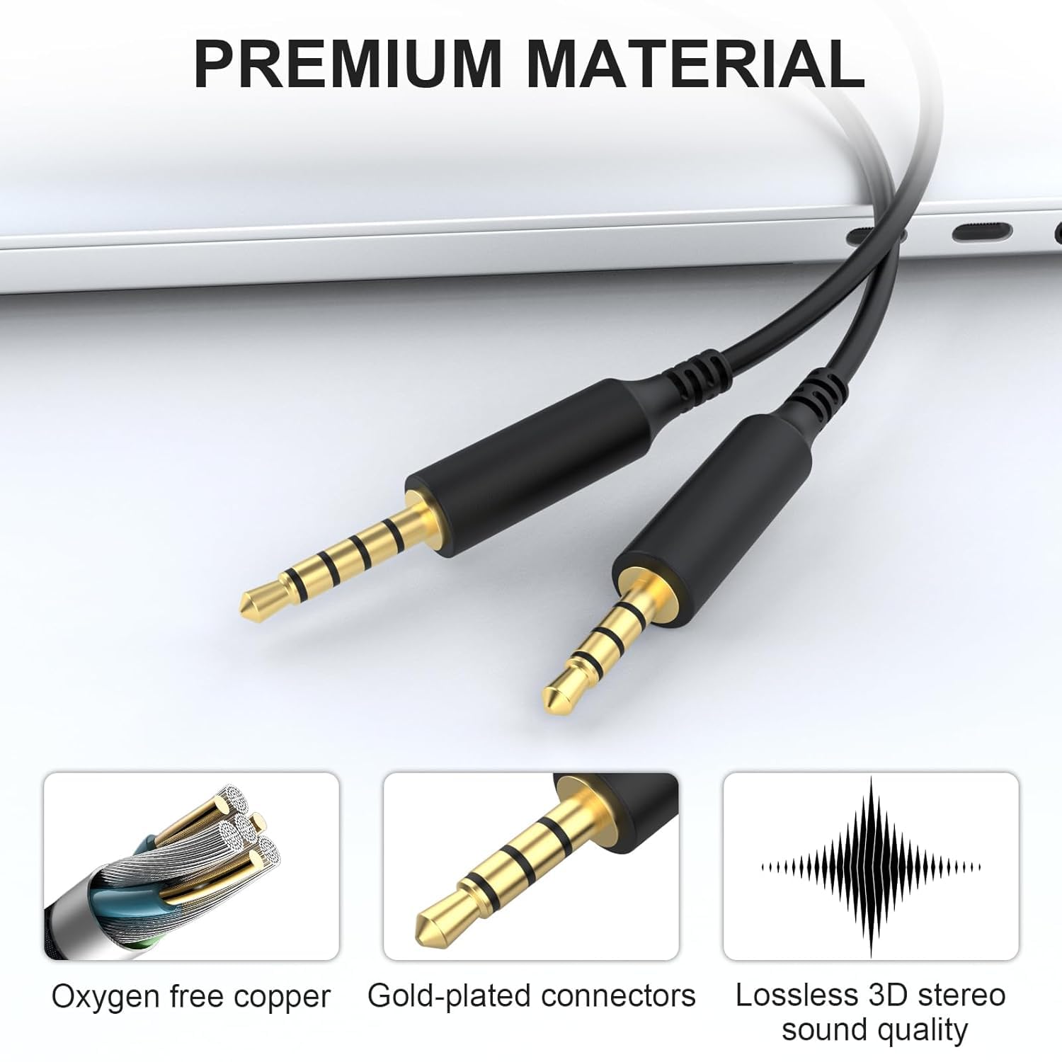 Replacement A10 Cable A40 Cord Compatible with Astro A10 A40 A30 A50 Gaming Headset Talkback Cord Fit with Xbox One PS4 Smartphone MixAmp and PC Gaming