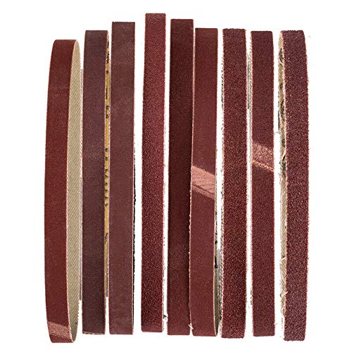 Cozyel 110V Mini Belt Sander Electric Sanding Polishing Grinding Machine Knife Apex Edge Sharpener 9000RPM with 10PCS Abrasive Belts for Metal Wood Acrylic Polish