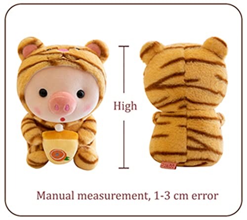 LANFIRE Pig Plush Pillow Pig Dressed Up As Frogs Tigers Rabbits Cute Plush Pillow Gifts for Boy Girl (9.8 in, Pink)