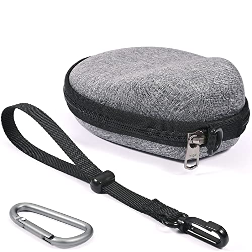 RAIACE Hard Storage Case Compatible with AfterShokz Aeropex/Trekz Air/Titanium Mini Bone Conduction Headphones, Travel Carrying Bag. (Case Only, Not Include The Headphones) - Black(Gray Lining)