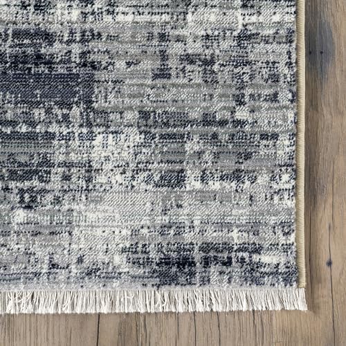nuLOOM Fringed Performance Indoor Area Rug, Power Loomed, Easy Clean, Durable, Non-Shed, 8' x 10', Vanita Beige