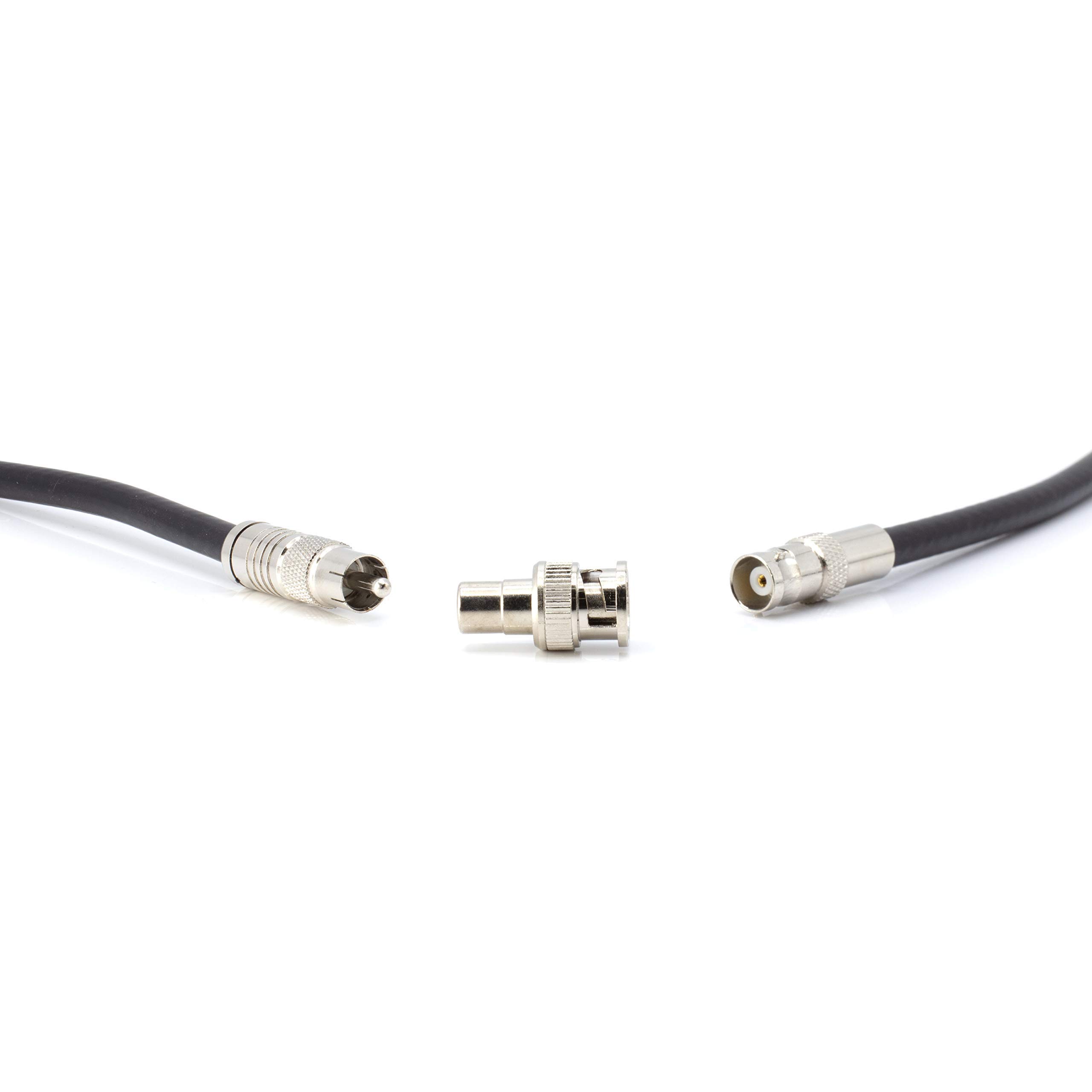 THE CIMPLE CO BNC to RCA Male to Female Adapter Pack, 10 Pieces, Metallic Silver