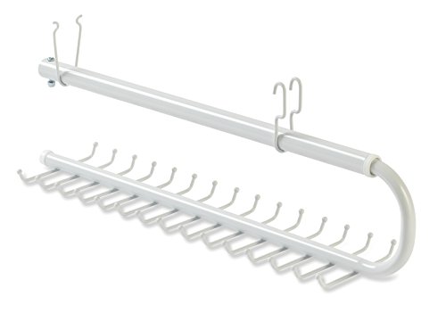 Rubbermaid FastTrack Tie & Belt Holder, White (FG3R14FTWHT)