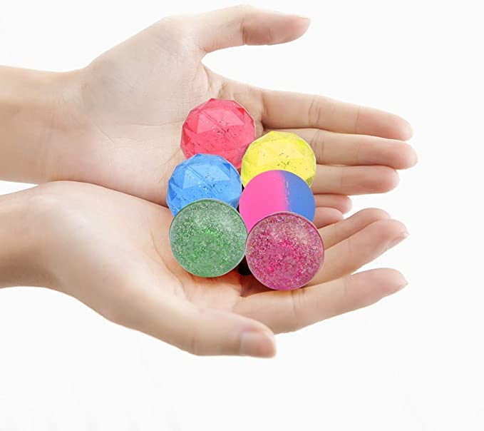 Chwang 24PCS 30mm Bouncy Balls Assorted Rubber Balls,Party Bag Filler,High Bouncing Balls for Kids (24pcs / 30mm)