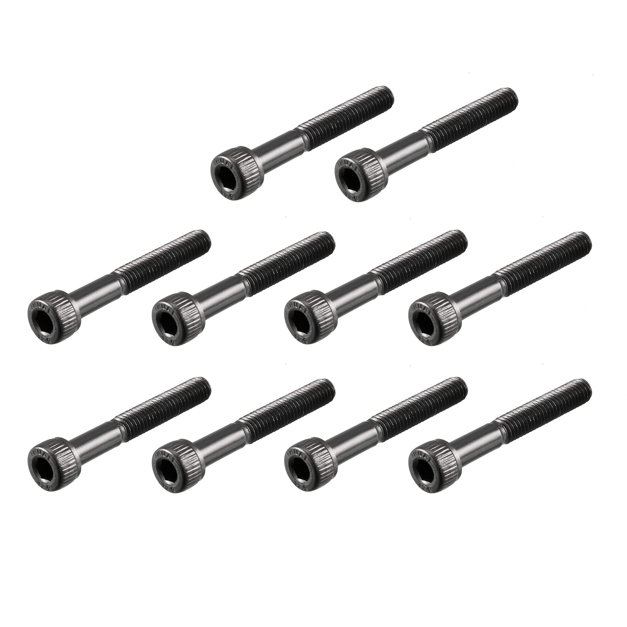 uxcell M4 x 30mm 12.9 Alloy Steel Hex Socket Head Cap Screws Bolt Black 25pcs