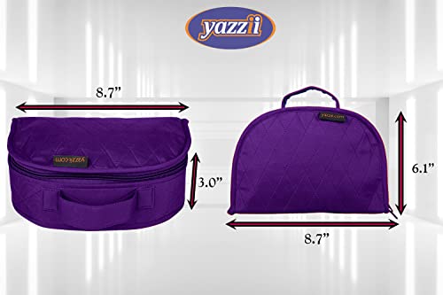 Yazzii Oval Sewing Box - Portable & Multipurpose Storage Bag Organizer - Sewing Supplies Organizer for Thread Spools, Needles, Beads, Embroidery Floss, Fabric Pieces & More!