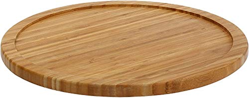 YBM Home Bamboo Wooden Non-Skid Spinner for Kitchen, Pantry, Fridge, Cupboards, or Counter Organizing, Fully Rotating Organizer