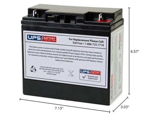 UPSBatteryCenter® 12V 18Ah Replacement Battery for Champion 100155 Portable Generator 7200W/9000W