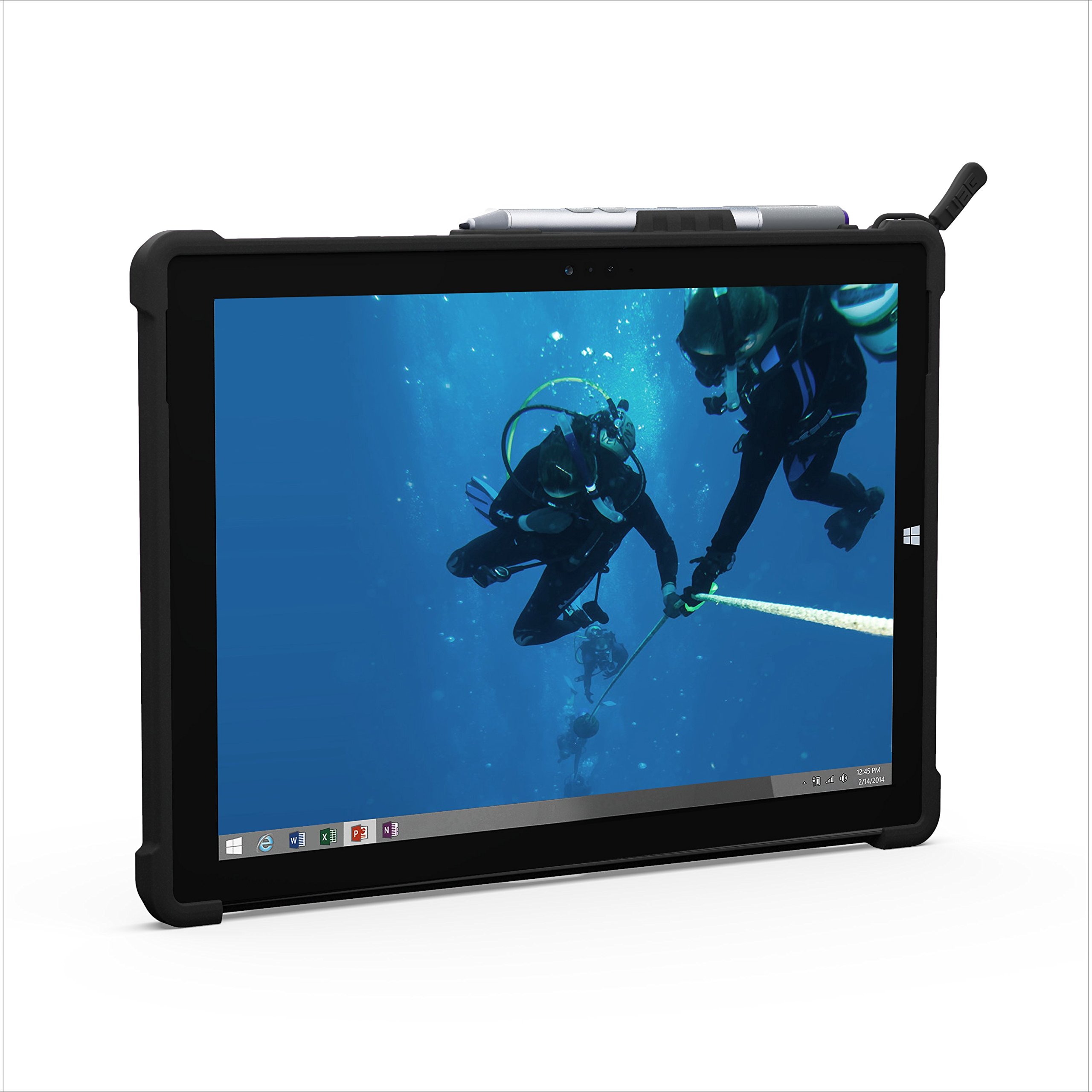 URBAN ARMOR GEAR [UAG] Microsoft Surface 3 Feather-Light Composite [Black] Aluminum Stand Military Drop Tested Case