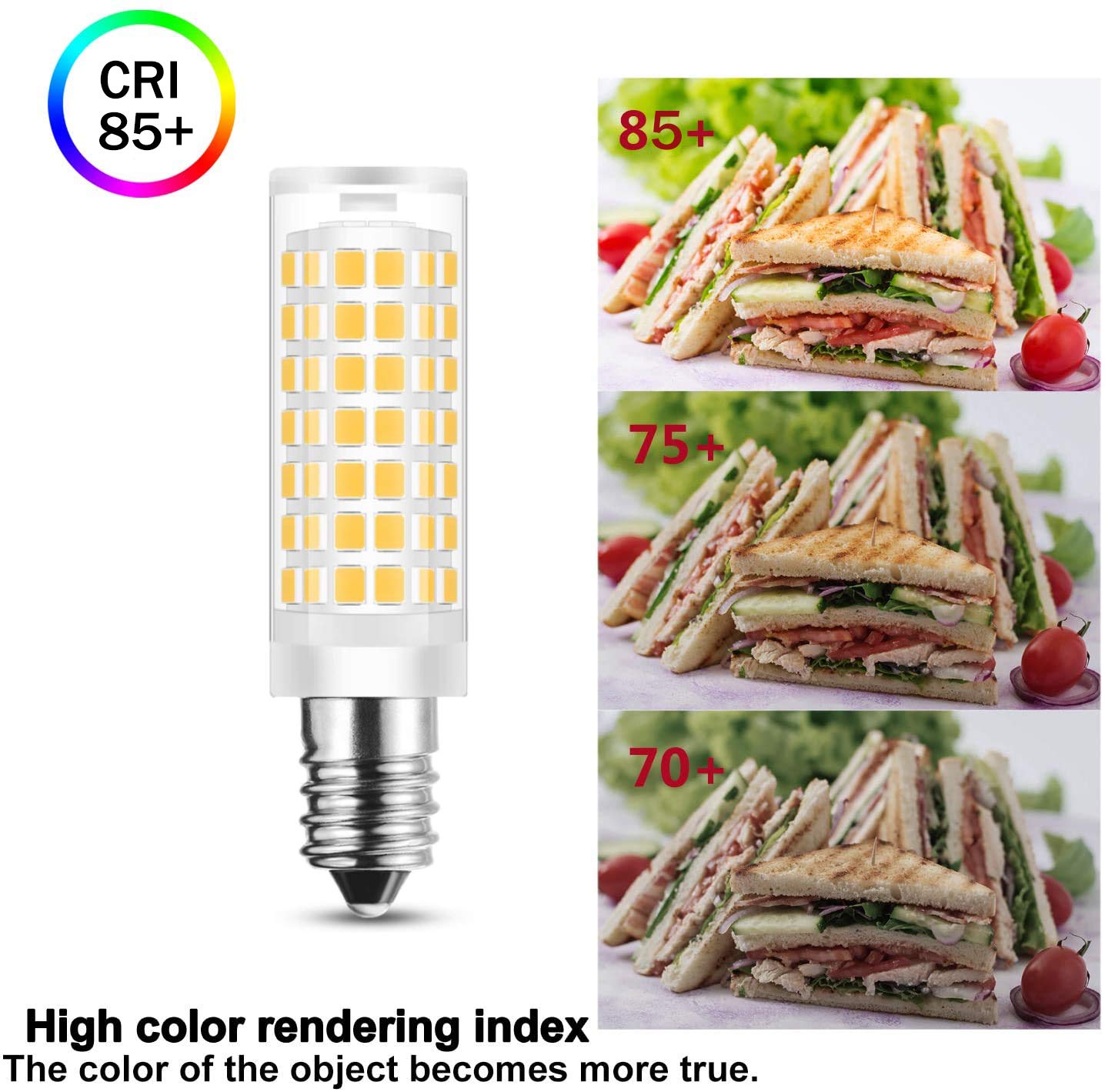 E14 Cooker Hood Bulbs European Base,Turkish Moroccan Lamp Bulb Replace ,Range Hood Light Bulbs AC110V-130V for Refrigerator Cooker Hood Sewing Machine Turkish Lamp (Daylight White6000K, 2-Pack)