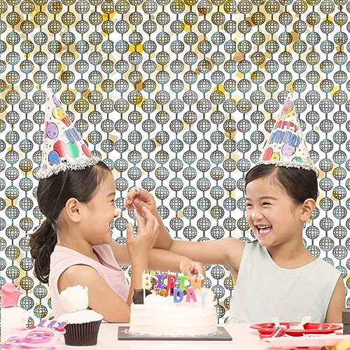 dmjuncong 3 Pcs Disco Party Decorations,6.6×3.3ft Silver Disco Ball Door Foil Curtain, Disco Photo Backdrop with Sequins,for Last Disco Bachelorette Party Decor