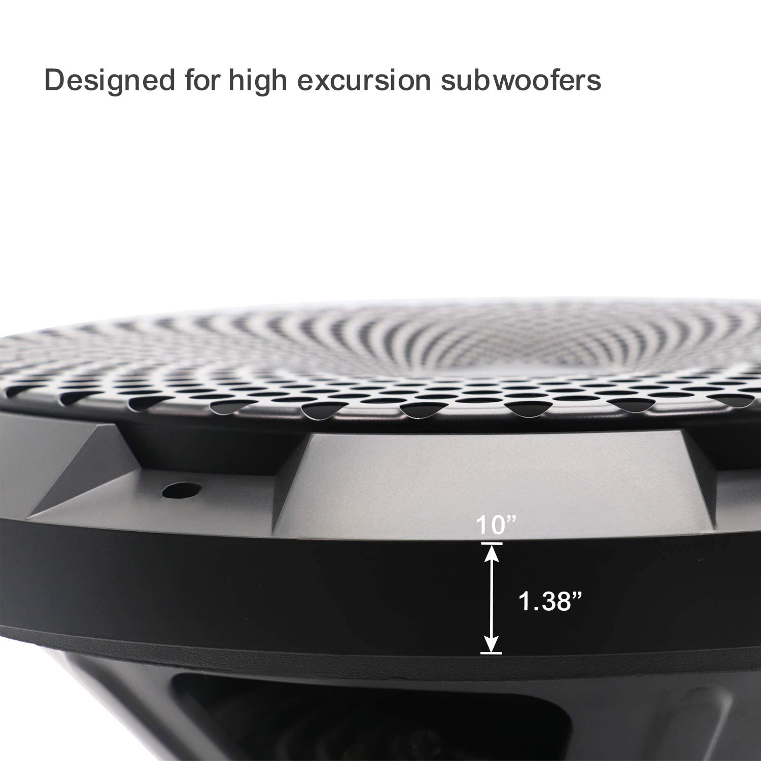 RECOIL 10-Inch High Excursion Black Steel Mesh Subwoofer Grille