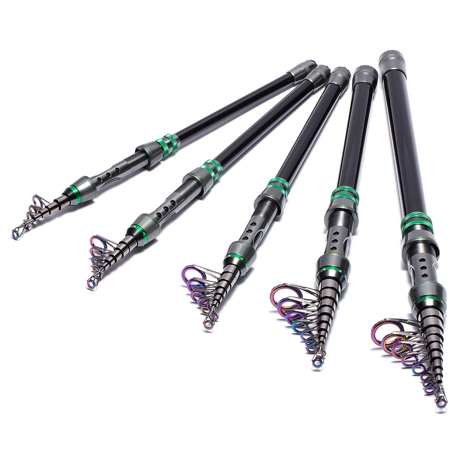 BASSDASH Alien Travel Spinning Fishing Rod 30 Ton Carbon Rod, One-Piece Performance in Telescopic Design, 6ft/7ft/8ft/10ft/12ft, 1 Piece