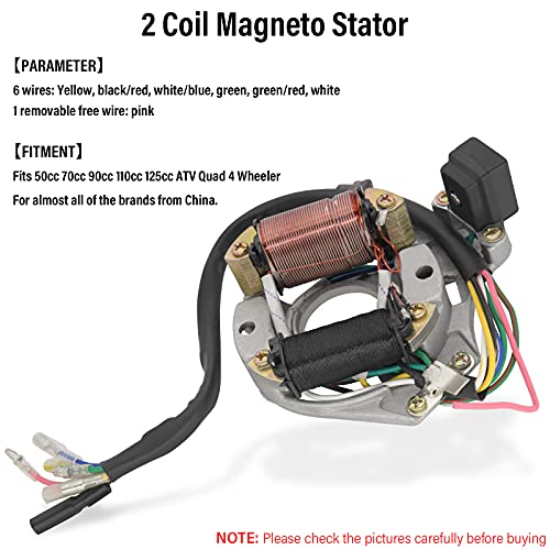 LEIMO KPARTS Complete Electrics Stator Coil CDI Wiring Harness for 4 Stroke ATV KLX 50cc 70cc 110cc 125cc-ATV Wiring Harness