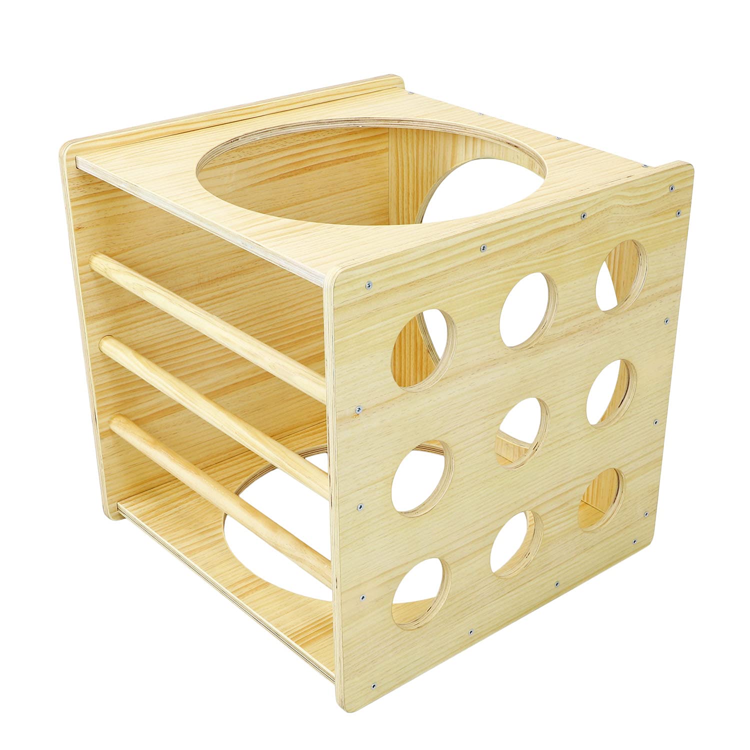 Wooden Cube Climber for Kids Toddlers, Multifunctional Climbing Toy Activity Center Indoor, CPSA Certified