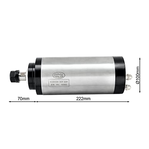 CNC Spindle CNC Motor 220V 3KW 3000W Quiet Water Cooled Spindle Motor 100mm 4 Bearings 24000RPM 400HZ for CNC Router Machine