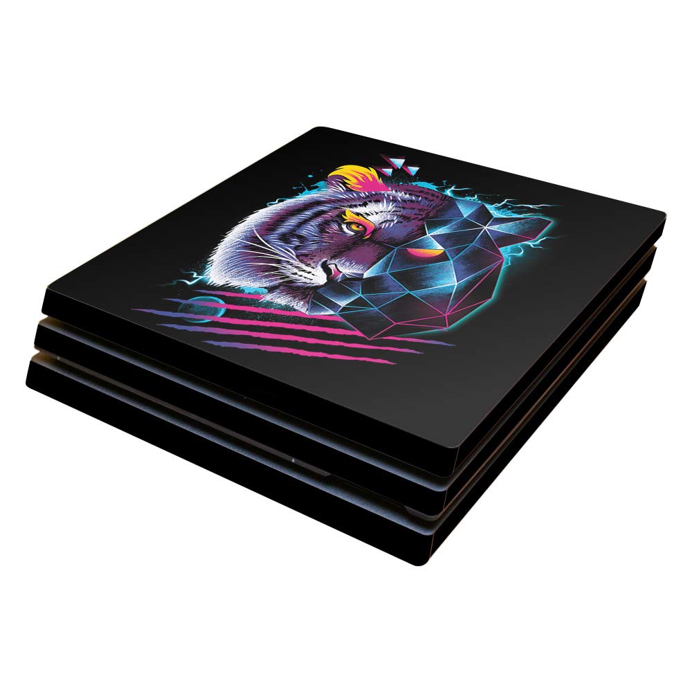 MightySkins Skin Compatible with Sony PS4 Pro Console - Tight Tiger | Protective, Durable, and Unique Vinyl Decal wrap Cover | Easy to Apply, Remove, and Change Styles | Made in The USA