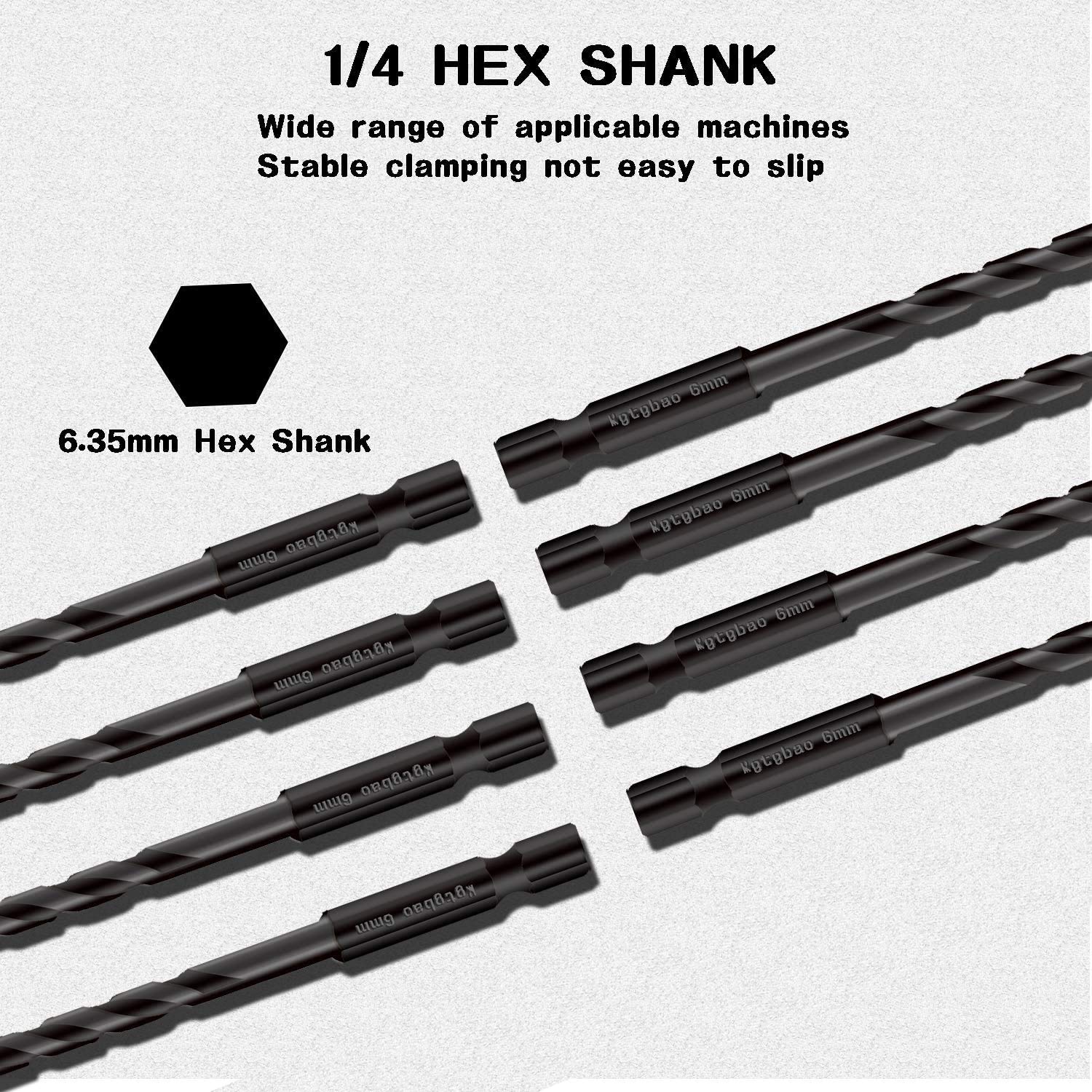 Mgtgbao 5MM Masonry Drill Bits, 8PC 3/16” Concrete Drill Bit Set for Tile,Brick, Plastic and Wood,Tungsten Carbide Tip Best for Wall Mirror and Ceramic Tile.