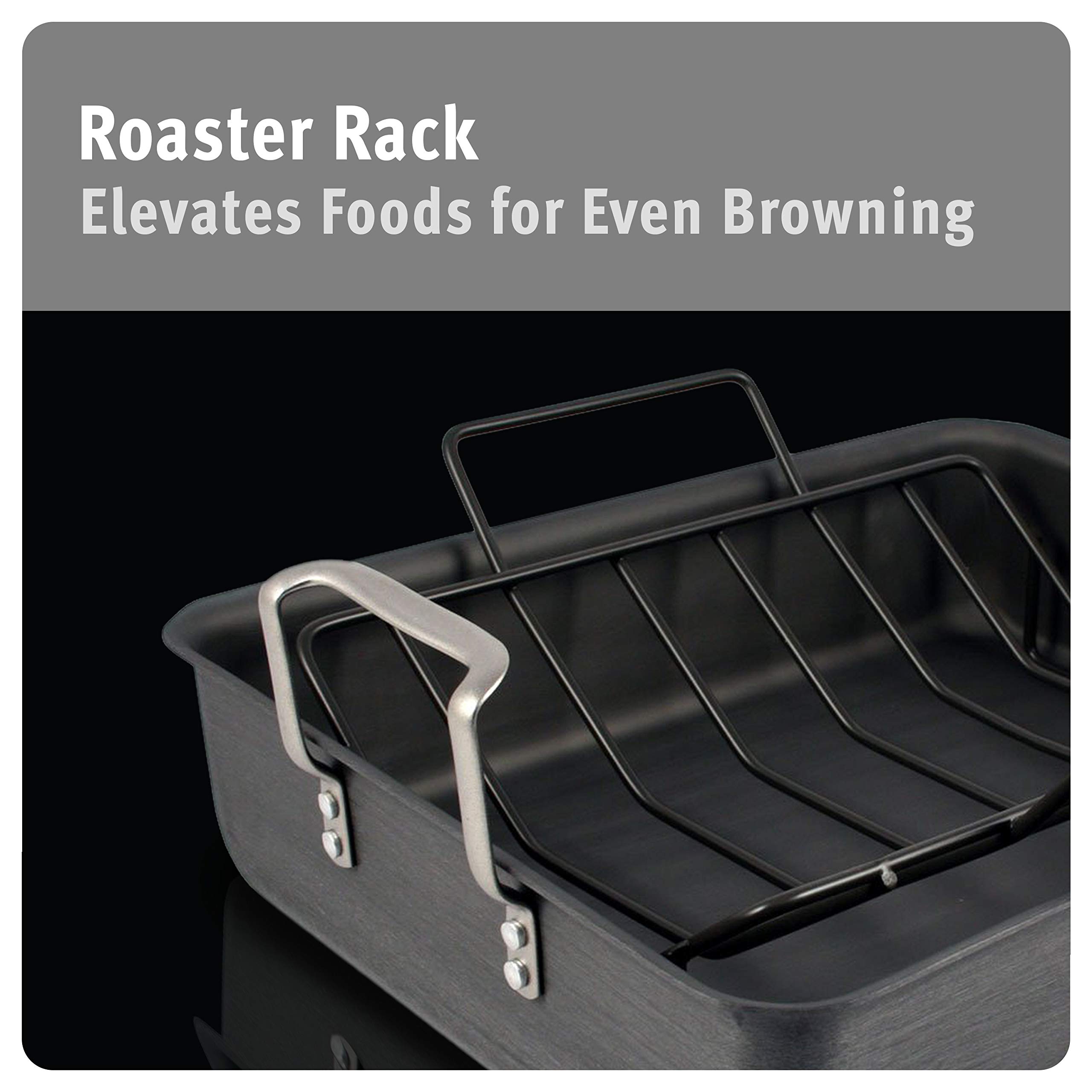 Calphalon Classic Hard-Anodized 16-Inch Roasting Pan with Nonstick Rack