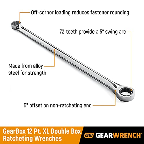 GEARWRENCH GearBox™ 12 Pt. XL Double Box Ratcheting Wrench, 16mm - 85916