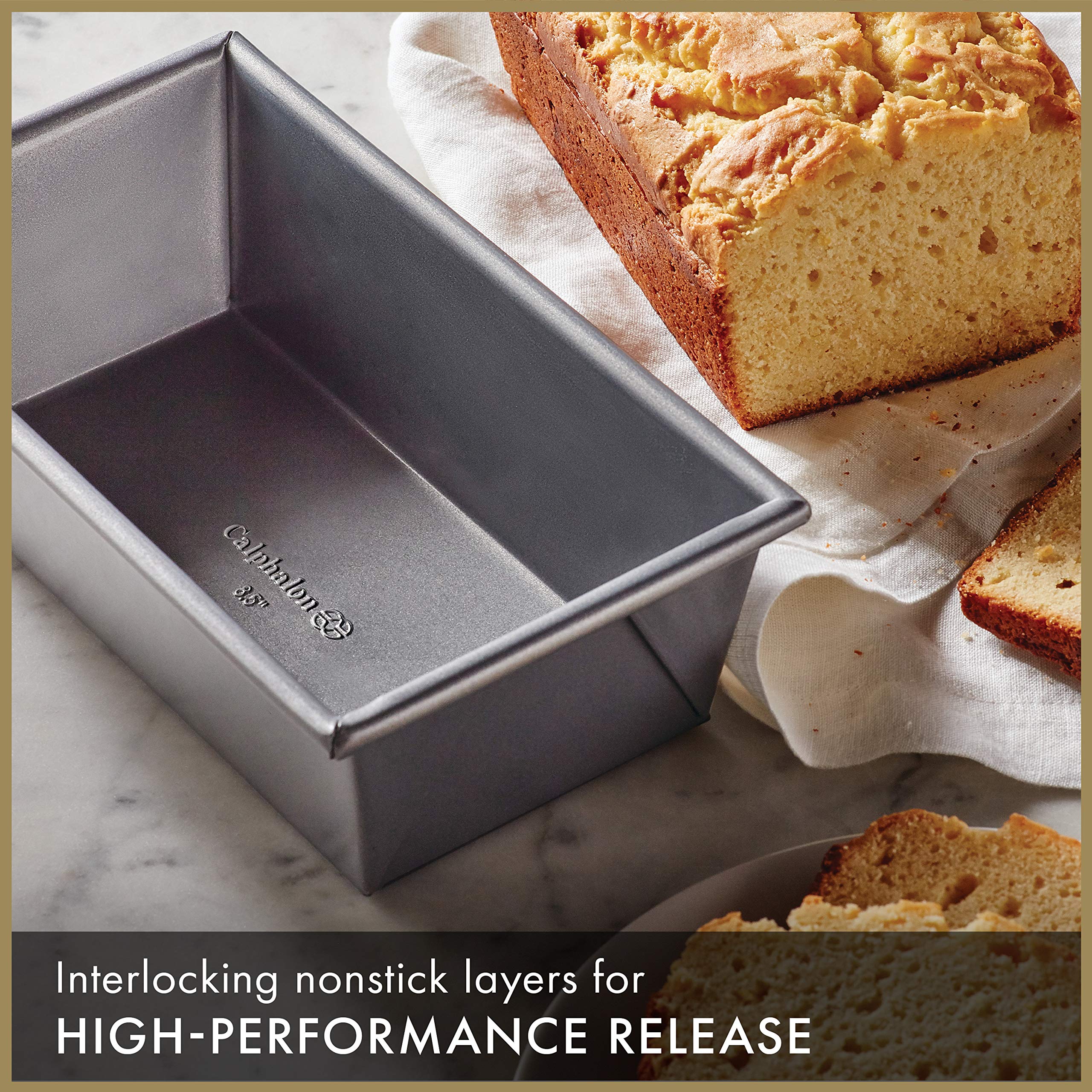 Calphalon Nonstick Bakeware Set, 10-Piece Set Includes Baking Sheet, Cookie Sheet, Cake Pans, Muffin Pan, and More, Dishwasher Safe, Silver