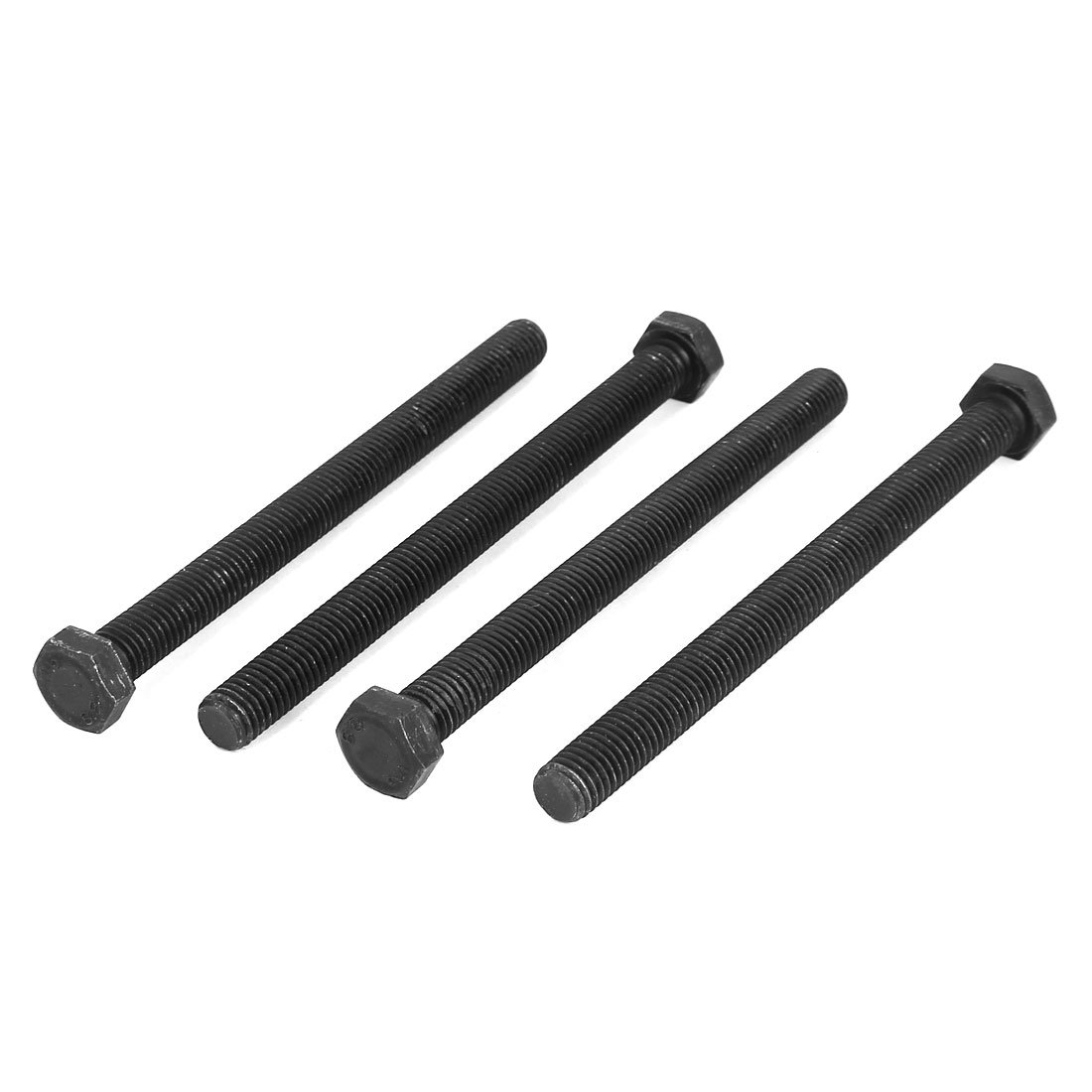 uxcell M12x150mm Grade 8.8 Fully Thread Hexagon Head Metal Hex Cap Screw Bolt Stud 4pcs