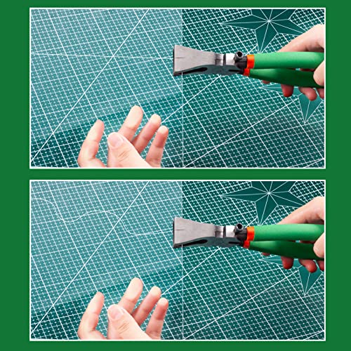 LEONTOOL 2pcs Glass Running Pliers Grozier Pliers Set with 2 Pairs Replacement Rubber Tips Key Fob Pliers Breaker Grozer Pliers Glass Cutters Tools for Stained Glass Work Glass Cutting
