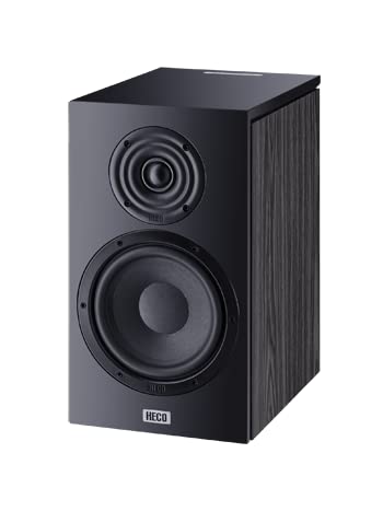 HECO Aurora 300 Bookshelf Speaker Pair 2 Way, 6.5" Monitors in Ebony