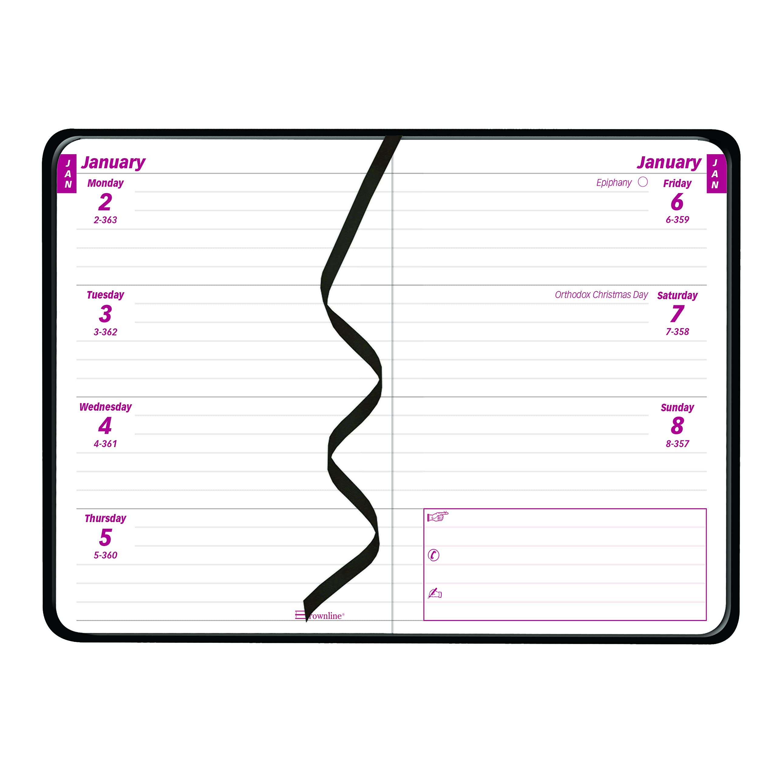 Brownline 2023 Essential Weekly Pocket Planner, 12 Months, January to December, Perfect Binding, 4" x 2.625", Assorted Colors (CB404.ASX-23)