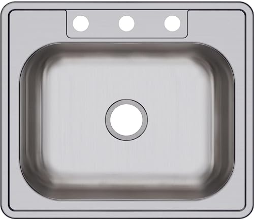 Elkay D125214 Dayton Single Bowl Sink with Four Holes, Stainless Steel